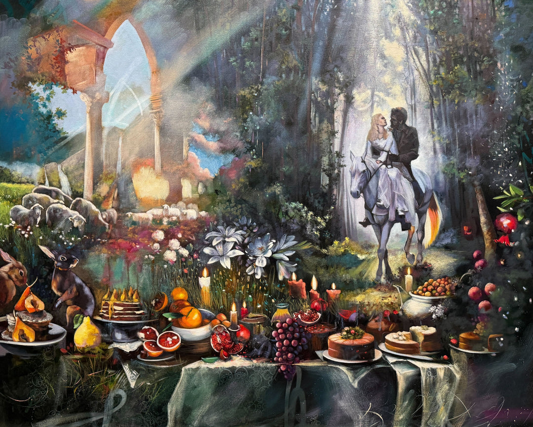 "Leaning on Her Beloved" - Oil Painting by Elli Milan – Elli Milan Art